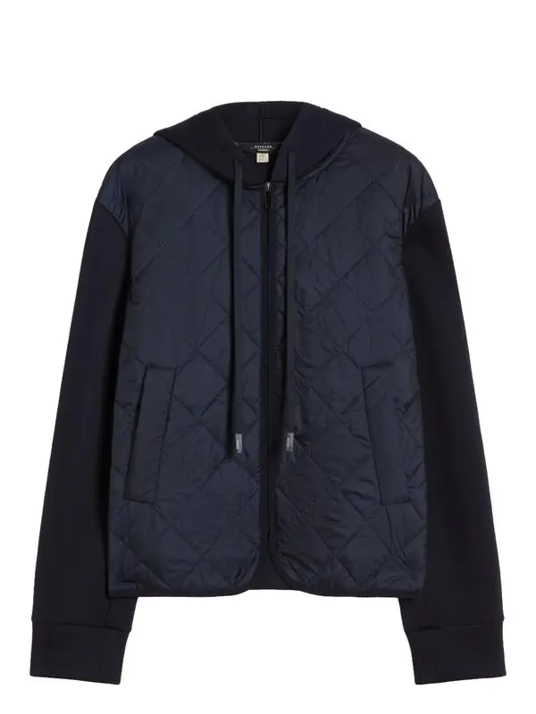Max Mara Padded Hooded Jacket - Navy