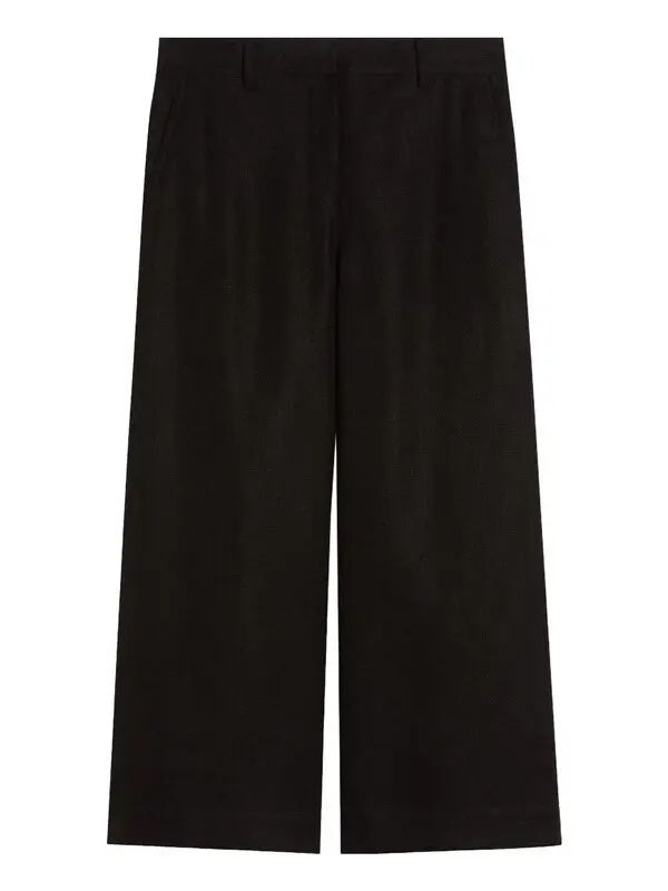 Max Mara Stretch Cotton And Linen Trousers - Black