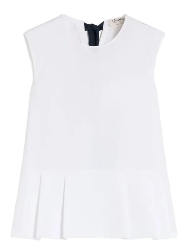 Max Mara Cotton Poplin Top - White