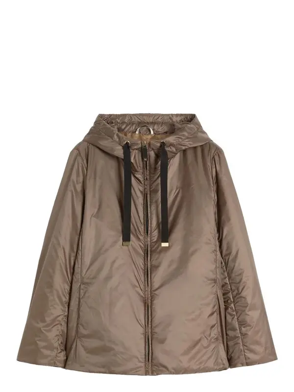 Max Mara Padded Water-repellent Canvas Hooded Jacket - Hazelnut Brown