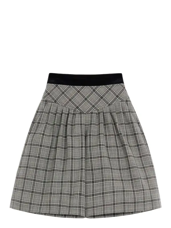 Valentino Garavani Virgin Wool Check Shorts - Grey