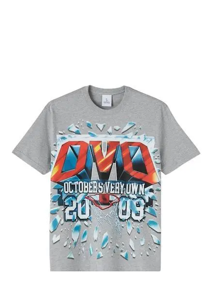 OVO Shattered Backboard Tee Shirt - Heather Grey