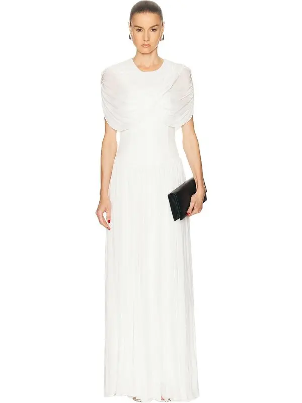 Simkhai Nancie Cape Midi Dress - Ivory