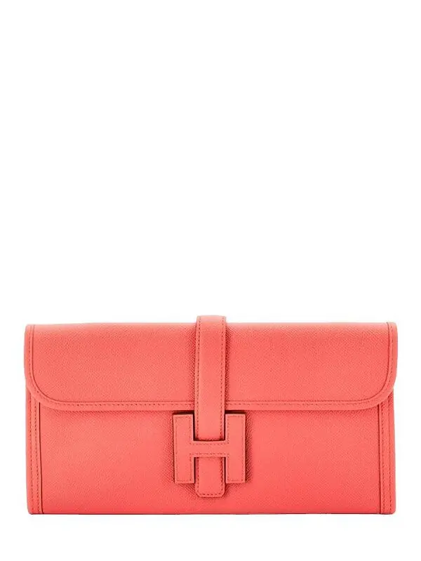 HERMES 29 Jige Elan Clutch Epsom - Pink