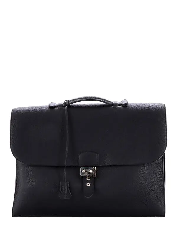 HERMES 41 Sac A Depeches Briefcase Togo - Black
