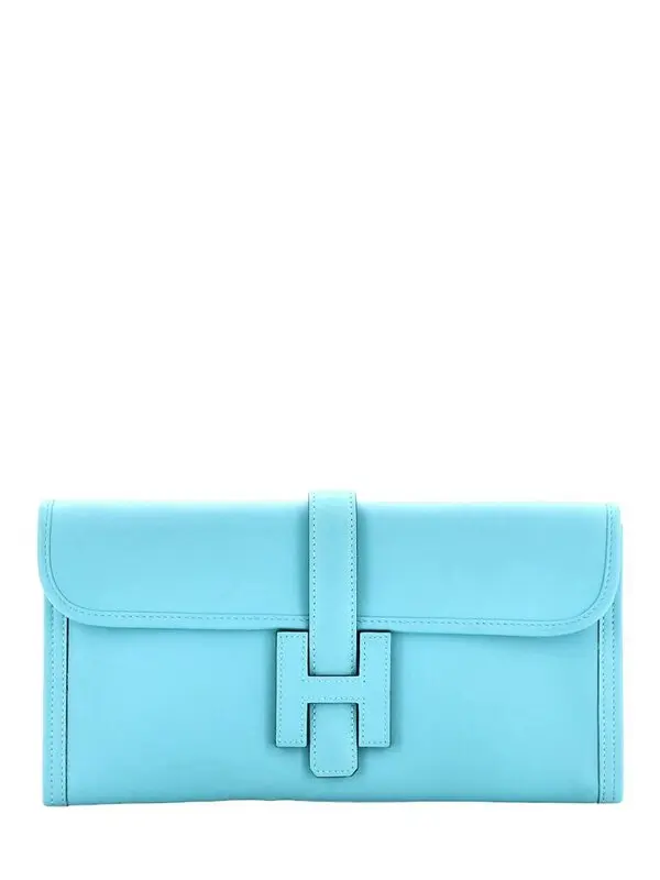 Hermès 29 Jige Elan Clutch Swift - Blue