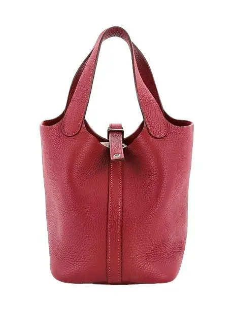 HERMES Pm Picotin Lock Bag Clemence - Red