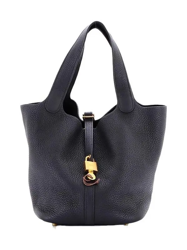 HERMES Mm Picotin Lock Bag - Black