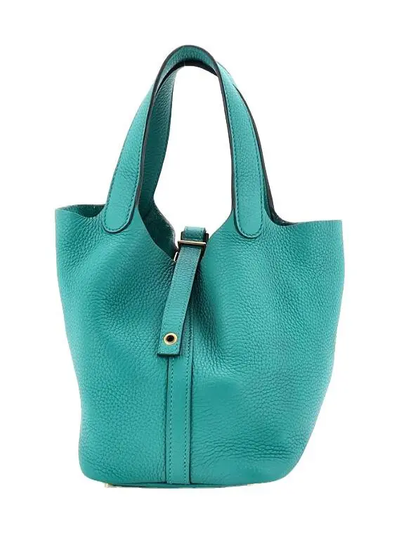 Hermès Pm Picotin Lock Bag Clemence - Green