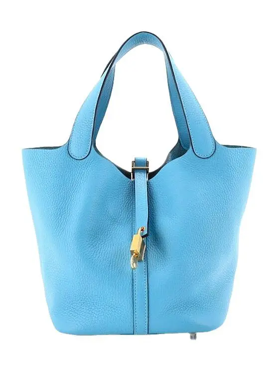 HERMES Mm Picotin Lock Bag Clemence - Blue