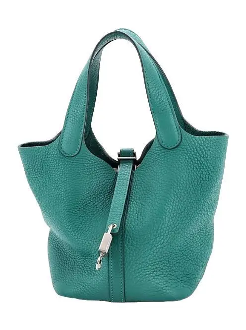 HERMES Pm Picotin Lock Bag Clemence - Green