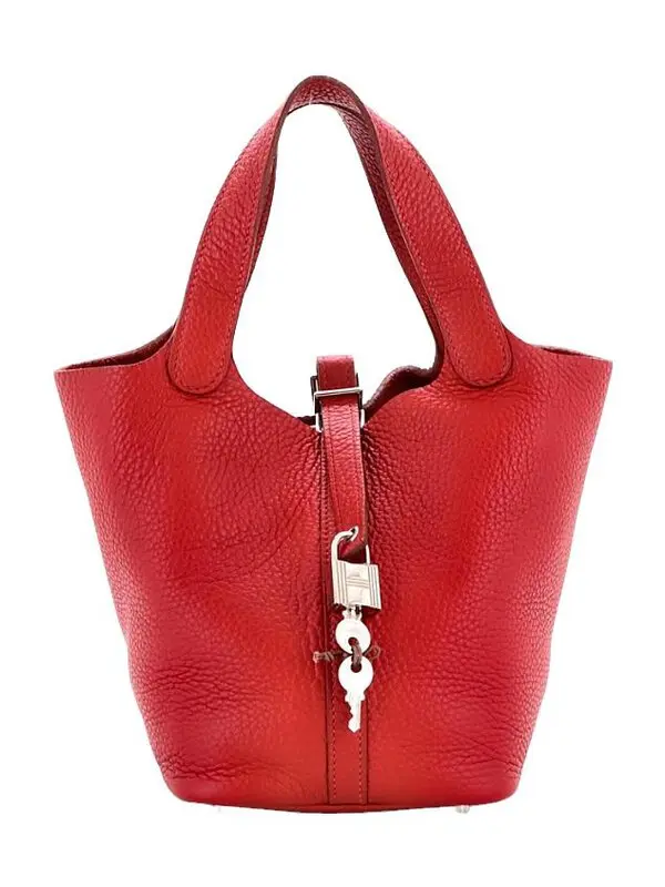 HERMES Pm Picotin Lock Bag Clemence - Red