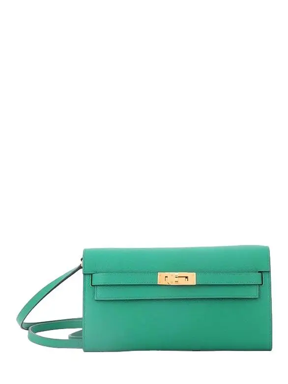 HERMES Kelly To Go Evercolor Wallet - Green