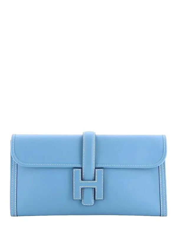HERMES 29 Jige Elan Clutch - Blue