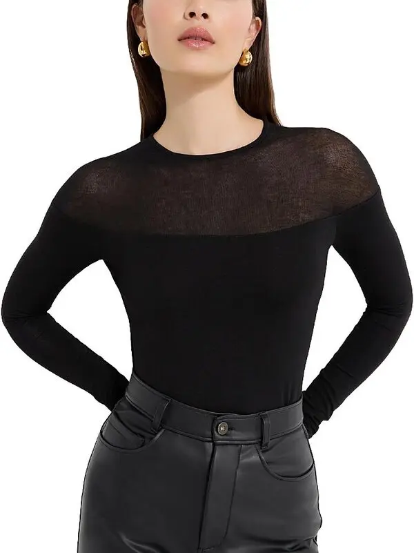 MARCELLA Pearl Top - Black
