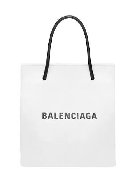 Balenciaga Shopping Tote Xxs - White/black