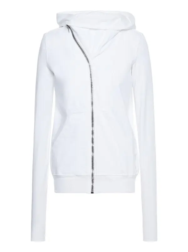 Rick Owens Cotton-terry Hooded Jacket - White