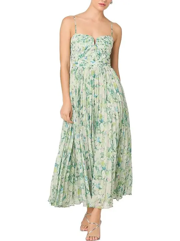 Astr The Label Floral Bayley Dress - Green Floral