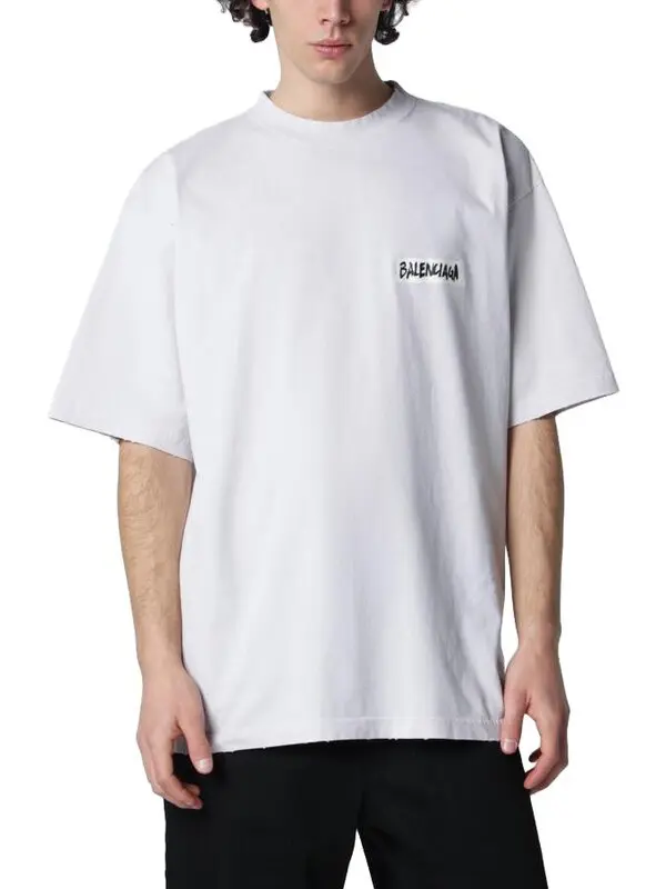 Balenciaga Masking Tape T-shirt With Medium Fit - White