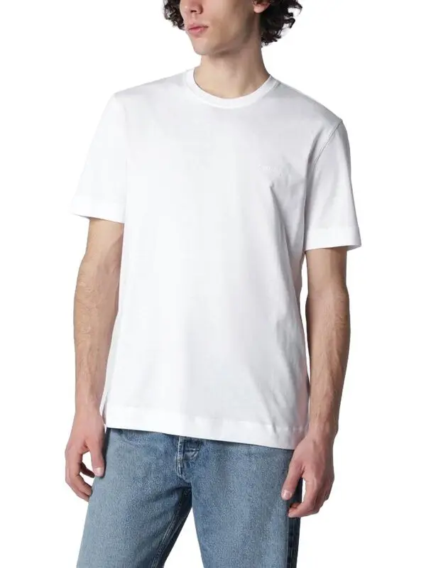 Zegna T-shirt With Embroidered Logo - White