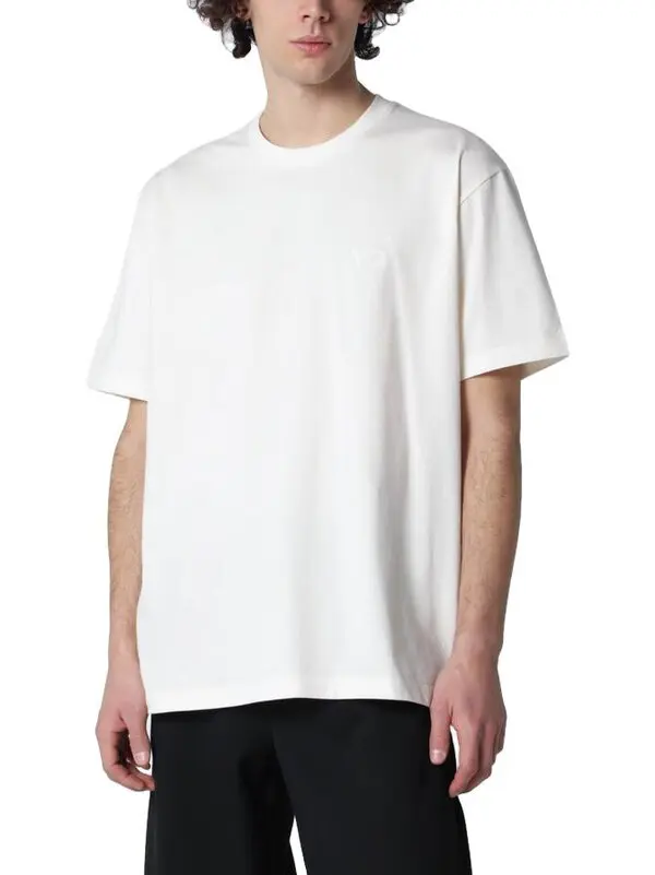 ADIDAS Y-3 Chalk T-shirt With Logo - White