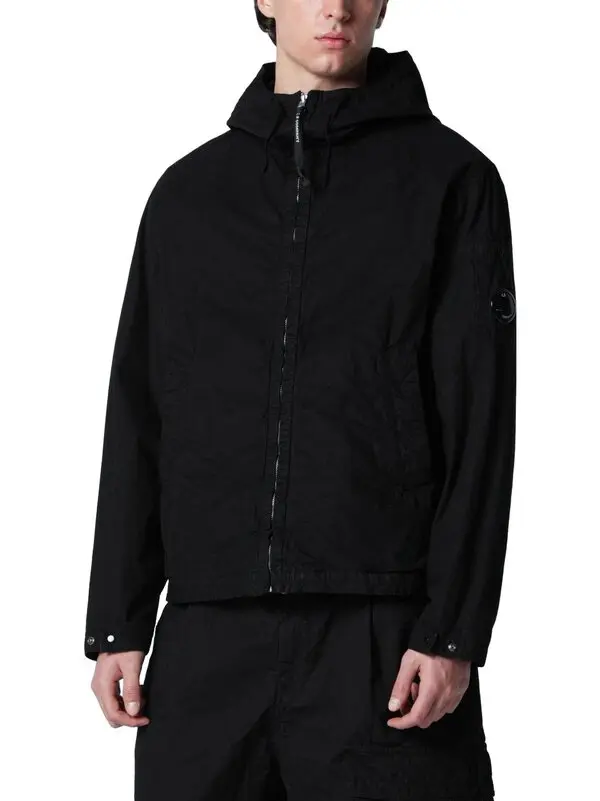 C.P. COMPANY Cotton Zip-up Jacket - Black