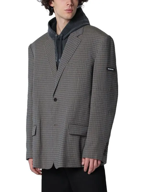Balenciaga Gingham Jacket - Green