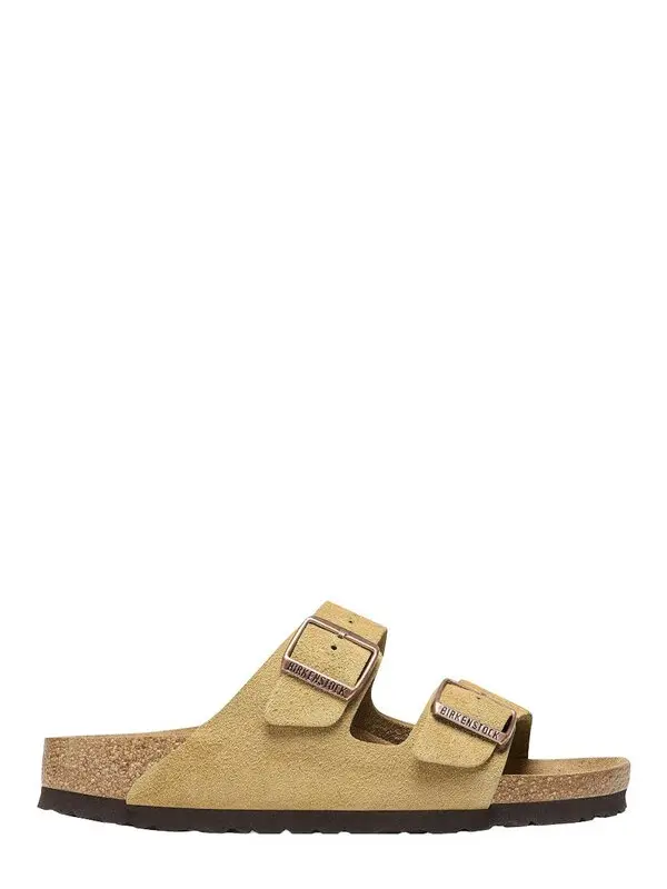 BIRKENSTOCK Arizona Suede Leather Sandals - Latte Cream
