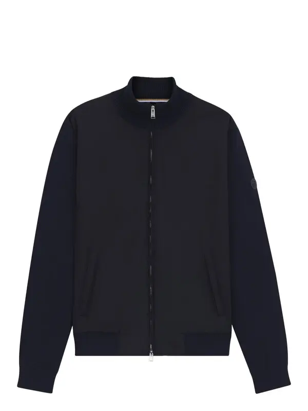 BOSS Hybrid Jacket With Monogram - Dark Blue