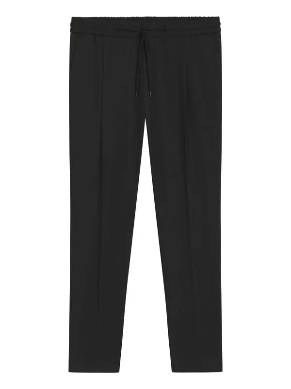 Hugo Slim-fit Wool Blend Trousers - Black