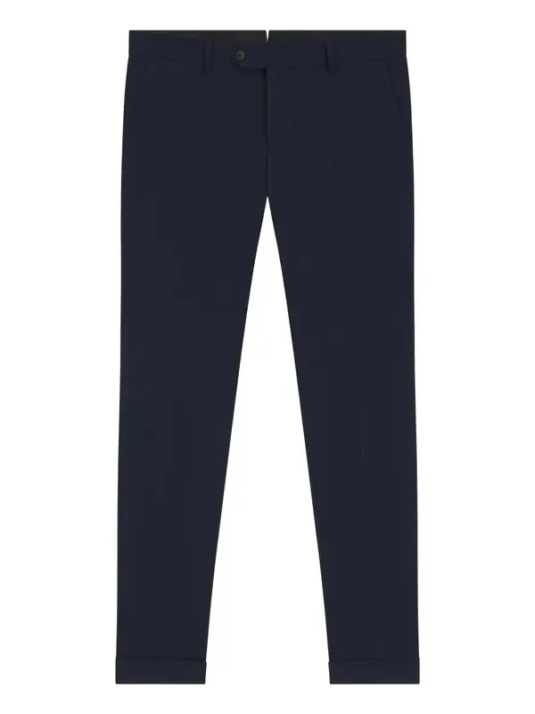 BOSS Slim-fit Trousers In Stretch Cotton - Dark Blue