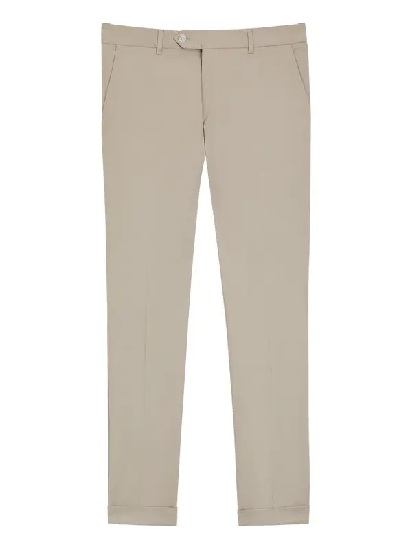 BOSS Slim-fit Trousers In Stretch Cotton - Khaki