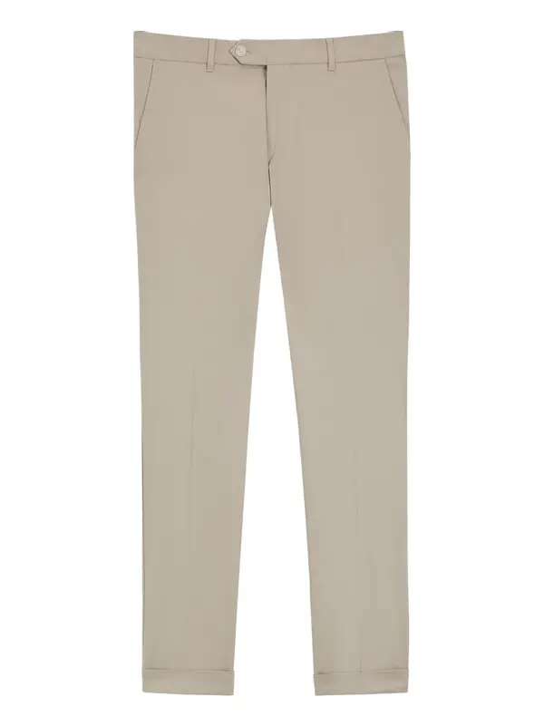 BOSS Slim-fit Stretch Cotton Trousers - Khaki