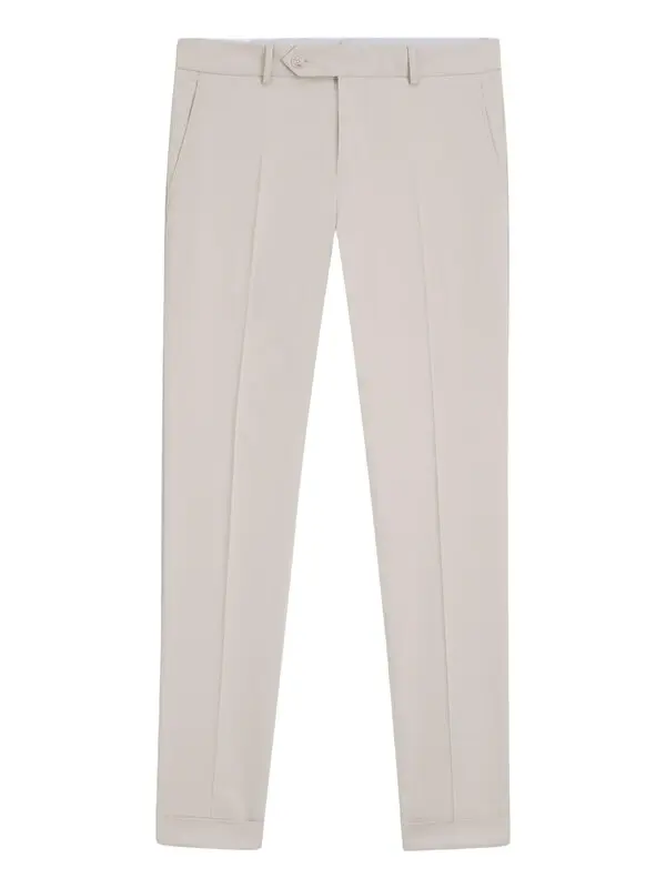 BOSS Slim-fit Stretch Cotton Trousers - Light Grey