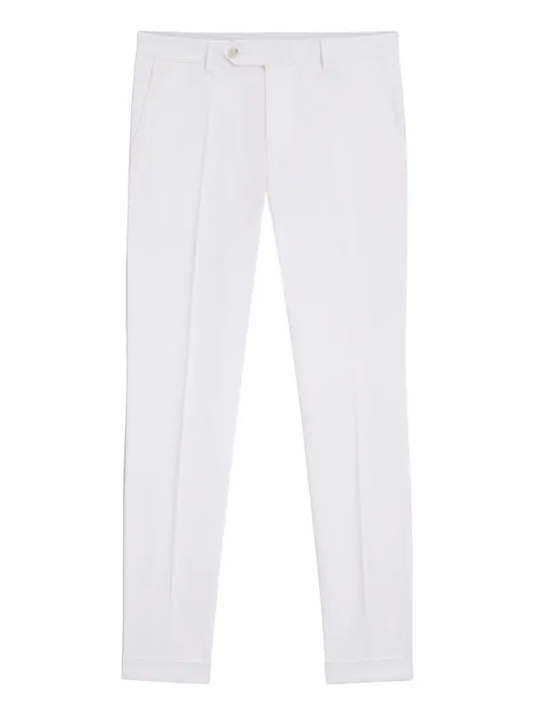 BOSS Slim-fit Stretch Cotton Trousers - White