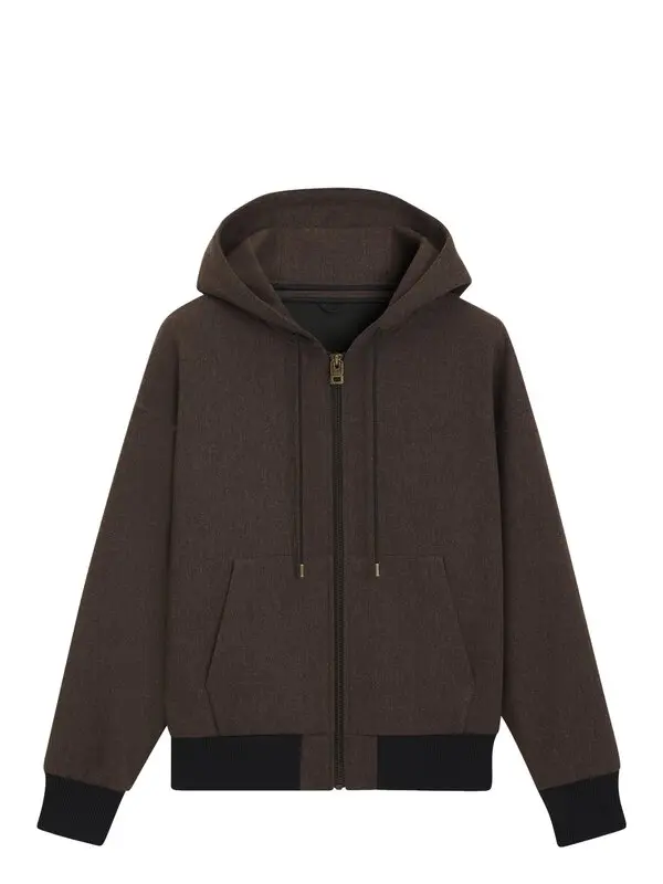 Hugo Modern-fit Hooded Jacket - Brown