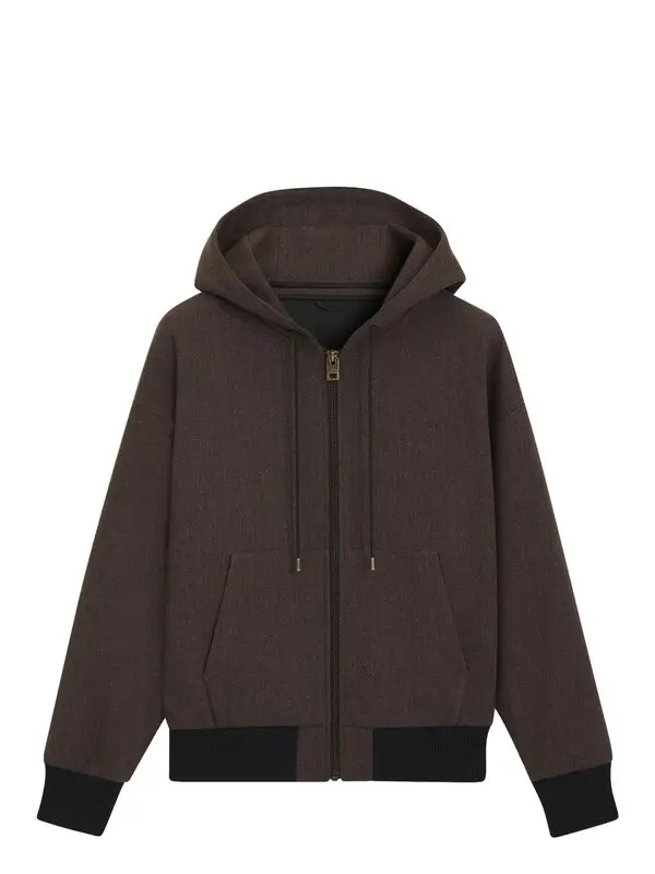 Hugo Modern-fit Hooded Jacket - Brown