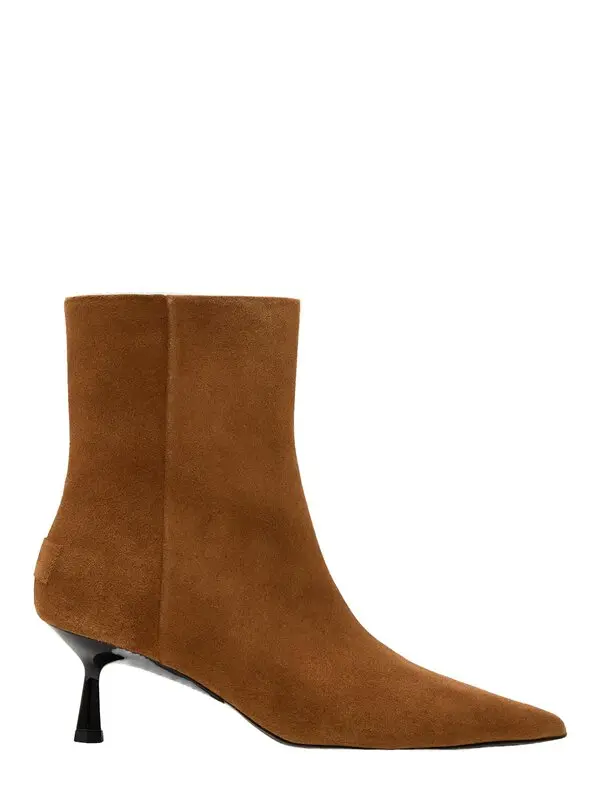 ALLSAINTS Vivian Suede Pointed Toe Boots - Brown
