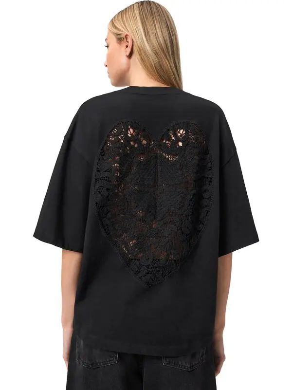 ALLSAINTS Esme Amelie Oversized T-shirt - Black
