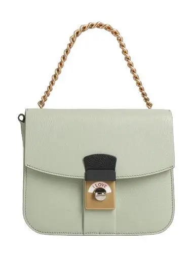 MAISON MARGIELA Leather And Textile Flap Bag - Sage Green