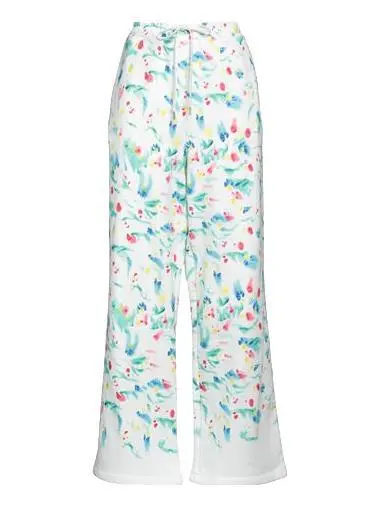 Marni Cotton Floral Print Track Pants - White