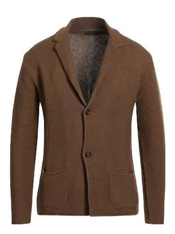 OUT/FIT Single-breasted Knitted Blazer - Brown
