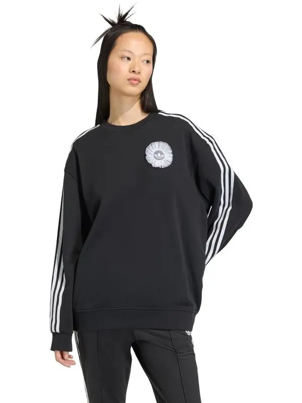 Adidas Originals Lace Branding Crewneck Sweatshirt - Black