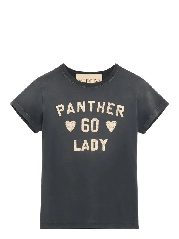 Valentino Garavani Cotton Jersey Printed T-shirt - Black