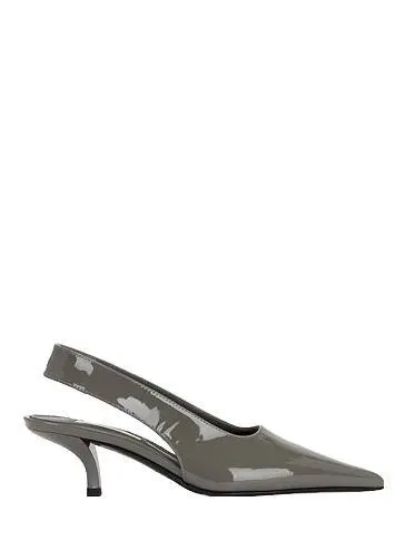 TOTEME Classic Patent Slingbacks - Grey