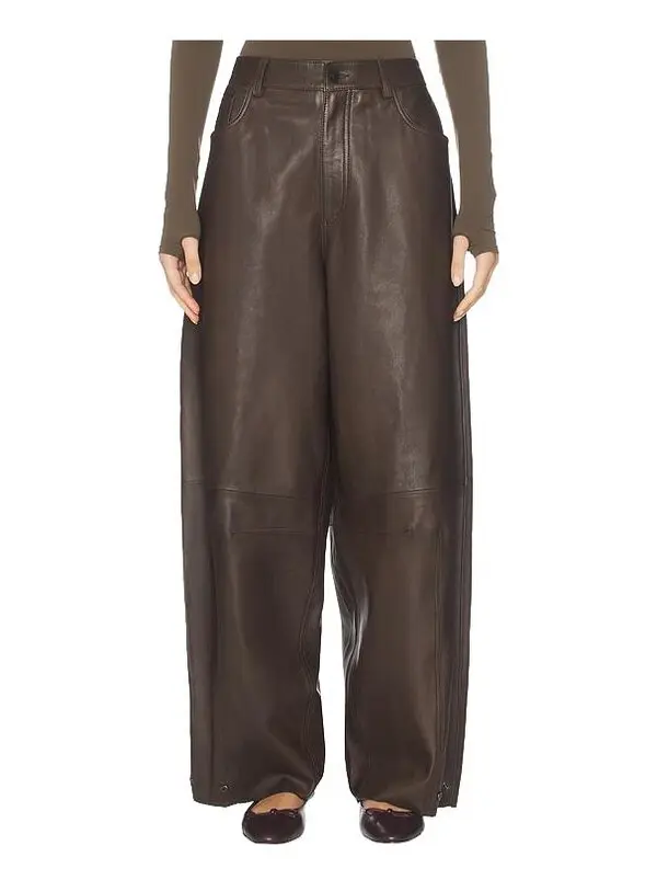 ALLSAINTS Jett Lea Trouser - Bitter Brown