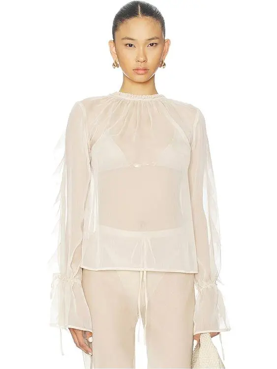 SHANI SHEMER Jeanie Blouse - Champagne