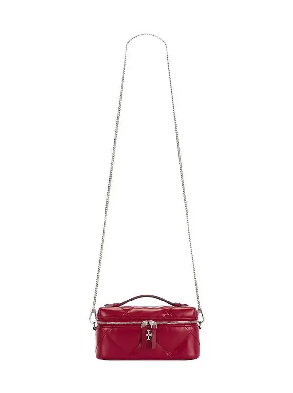 Tory Burch Kira Diamond Quilt Vanity Case - Red