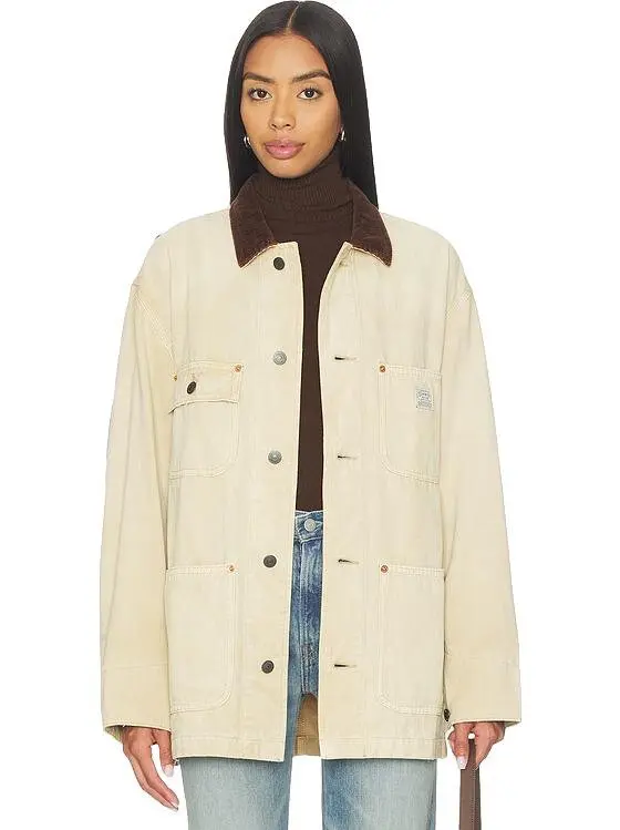 Denimist Oversized Chore Jacket - Light Khaki