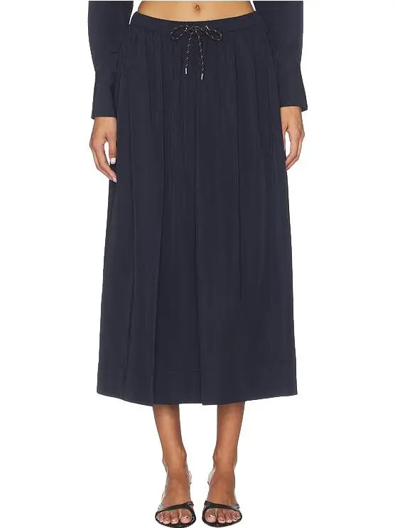 Veronica Beard Bates Ripstop Skirt - Navy